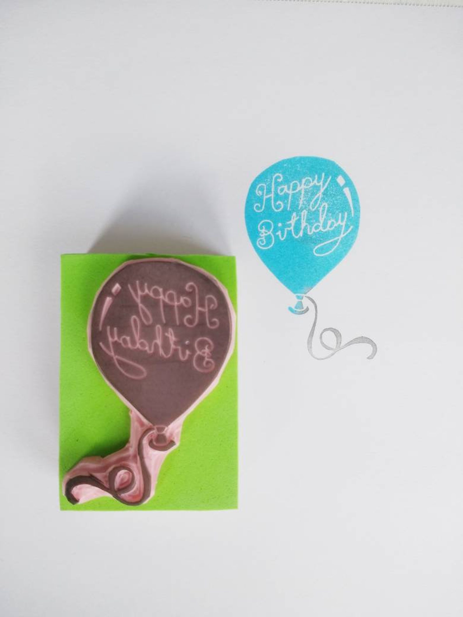 Birthday balloon stamp Birthday stamp Celebration stamp | Etsy