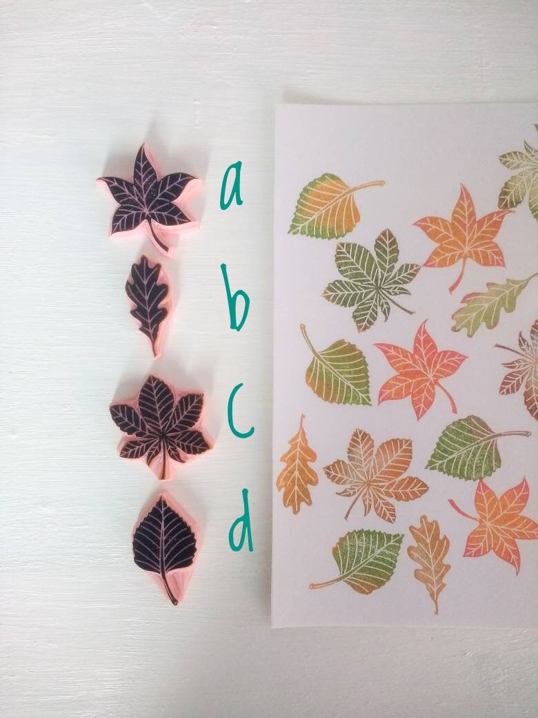 Autumn Leaf Stamp Set Fall Decor Autumn Wedding Decor Leaf | Etsy UK