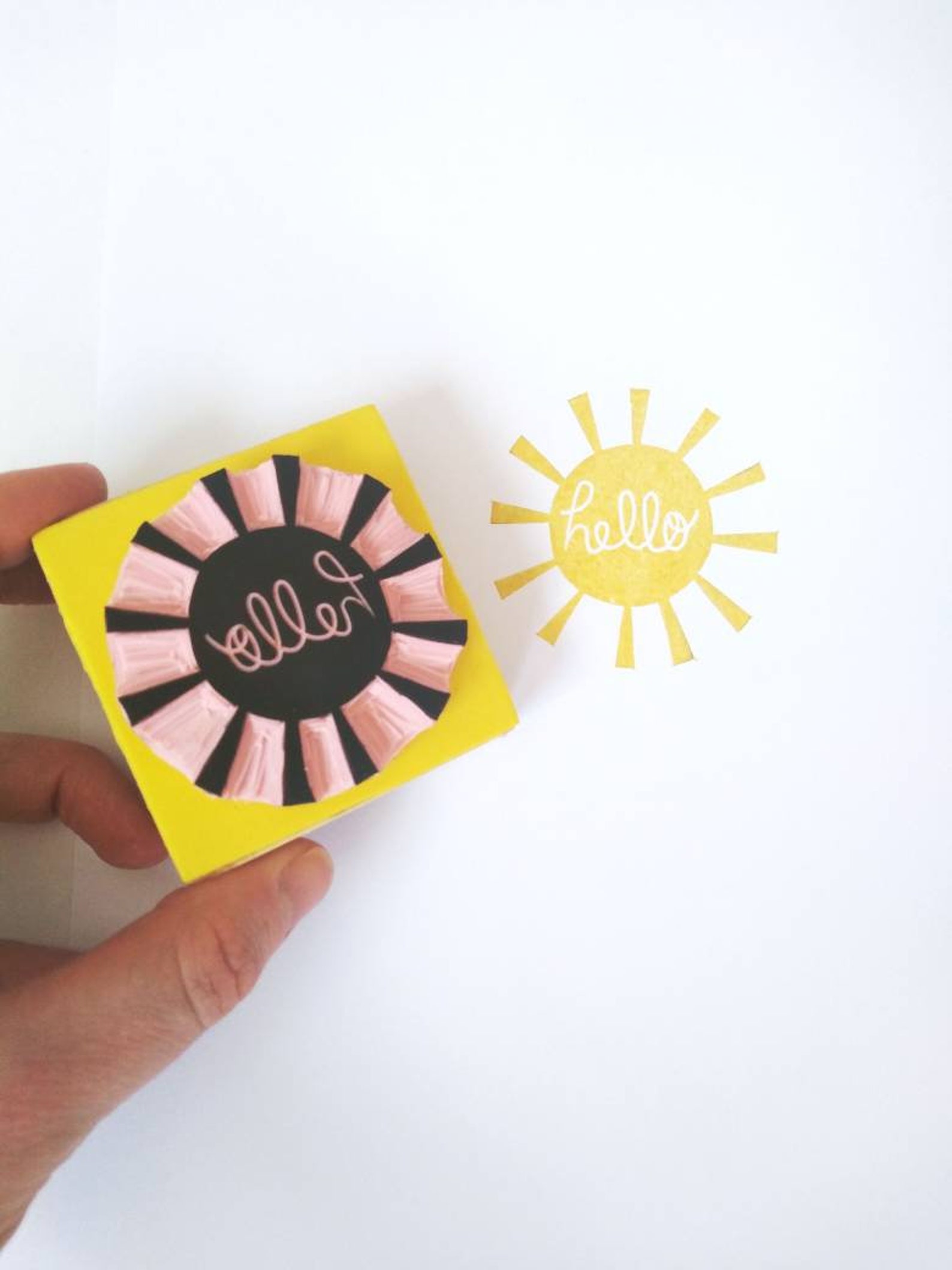 Sun Stamp Hello Stamp Sunshine Stamp Weather Stamp summer | Etsy