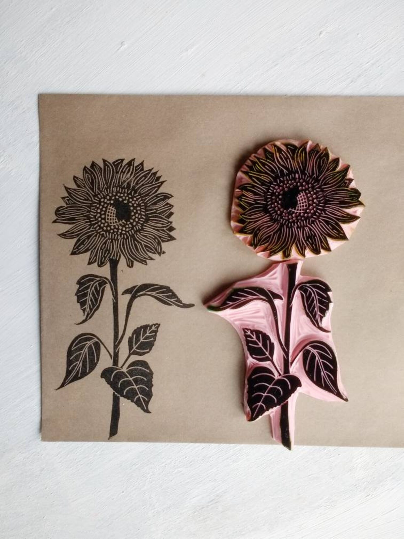Sunflower Rubber Stamp Set Summer Stamps Floral Stamp - Etsy