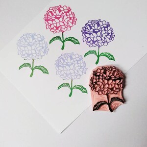 Hydrangea Rubber Stamp Flower Stamp Wedding Invitation Decor - Etsy
