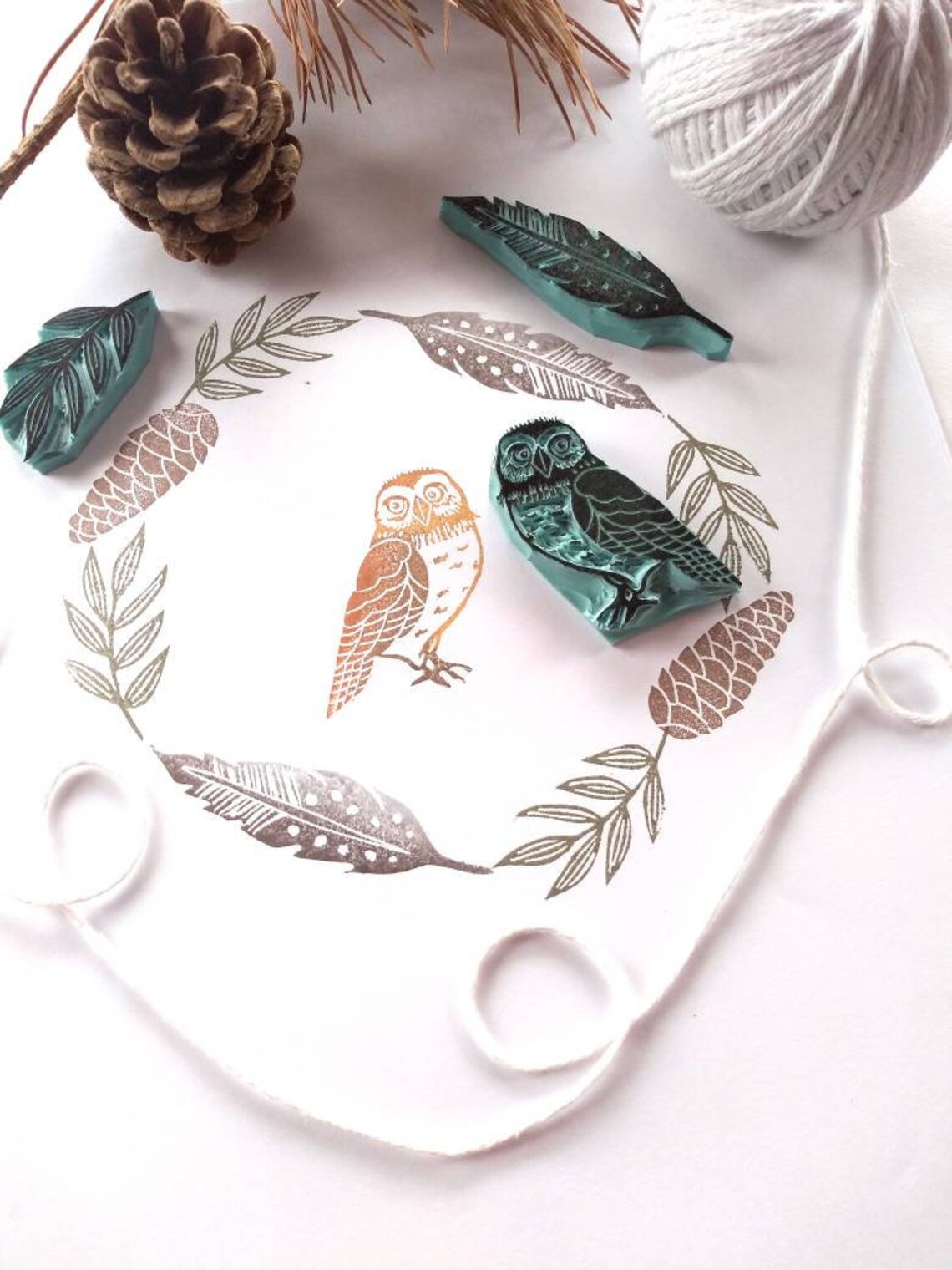 Owl Rubber Stamp - Etsy