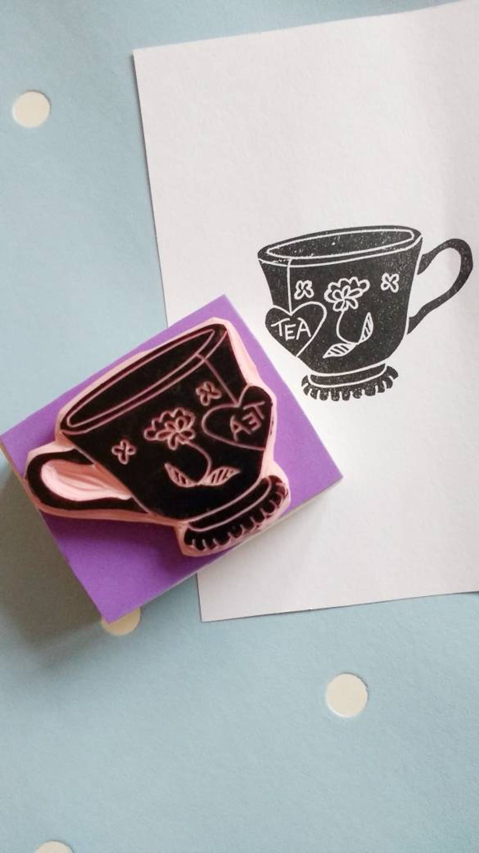 Love Tea Stamp Teacup Stamp Tea Lovers Gift Sweet Tea - Etsy UK