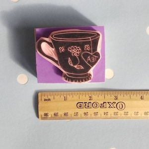 Love tea stamp teacup stamp tea lovers gift sweet tea | Etsy