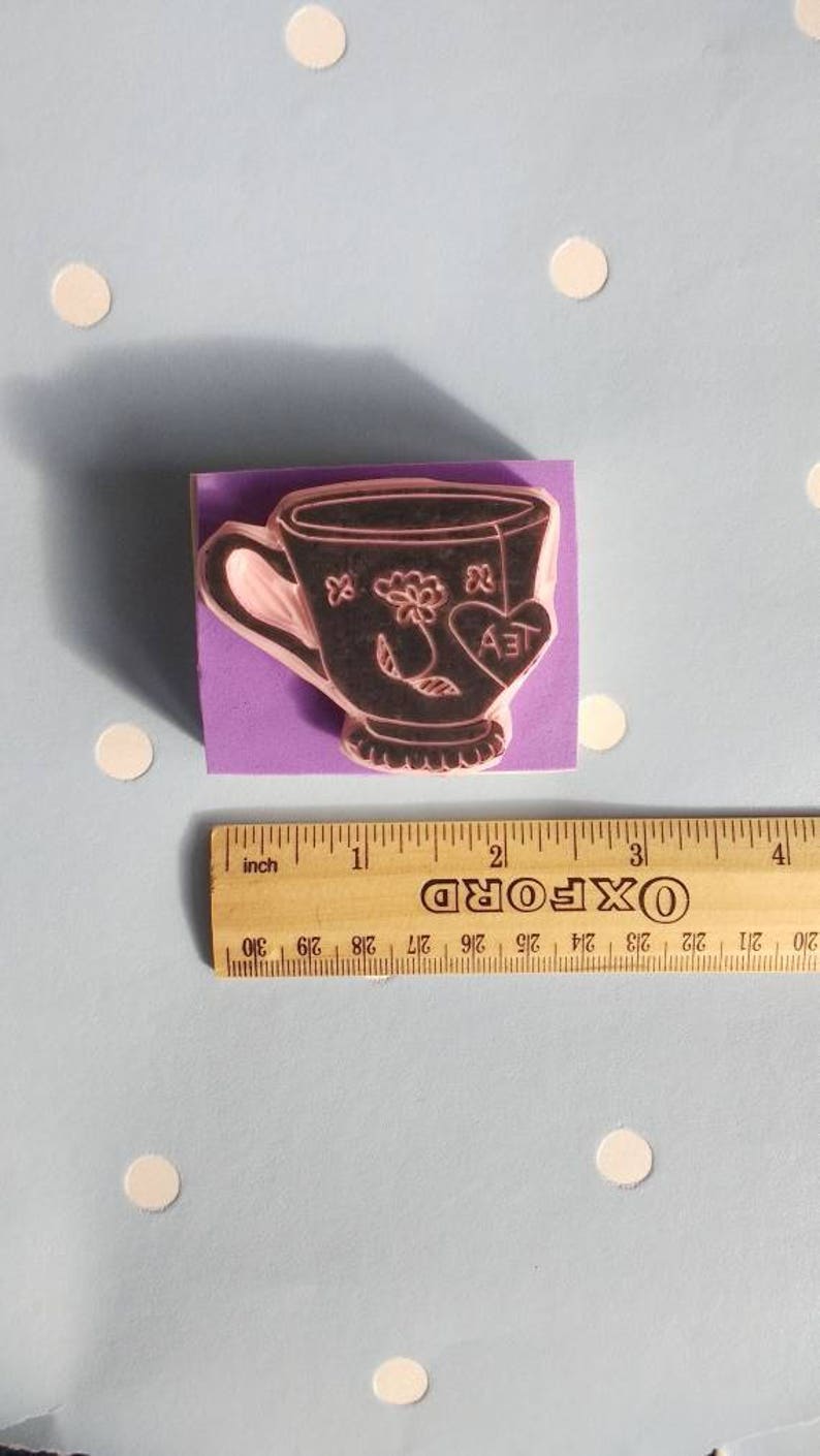Love tea stamp teacup stamp tea lovers gift sweet tea | Etsy