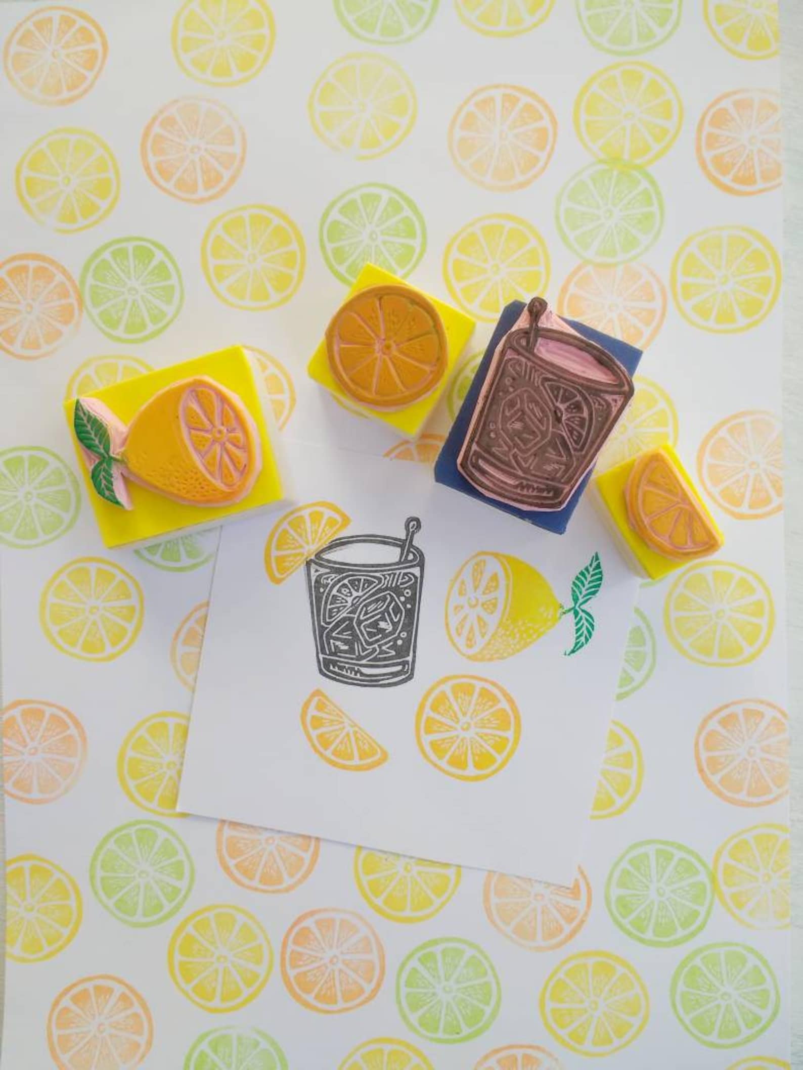 Cocktail Stamp Party Drink Stamp Gin and Tonic Gift | Etsy UK