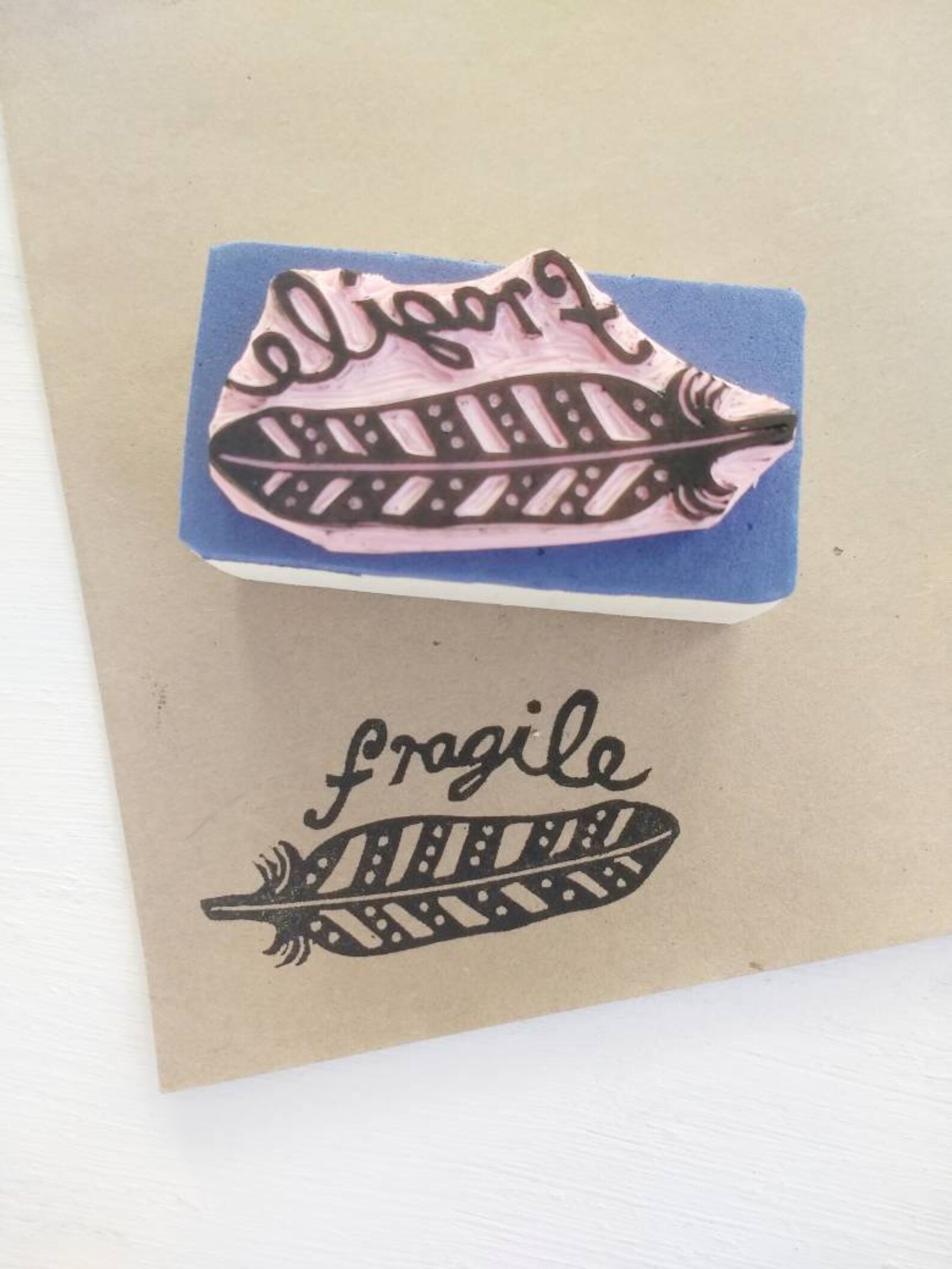 Handle with Care Stamp Fragile Stamp Packaging Stamp | Etsy