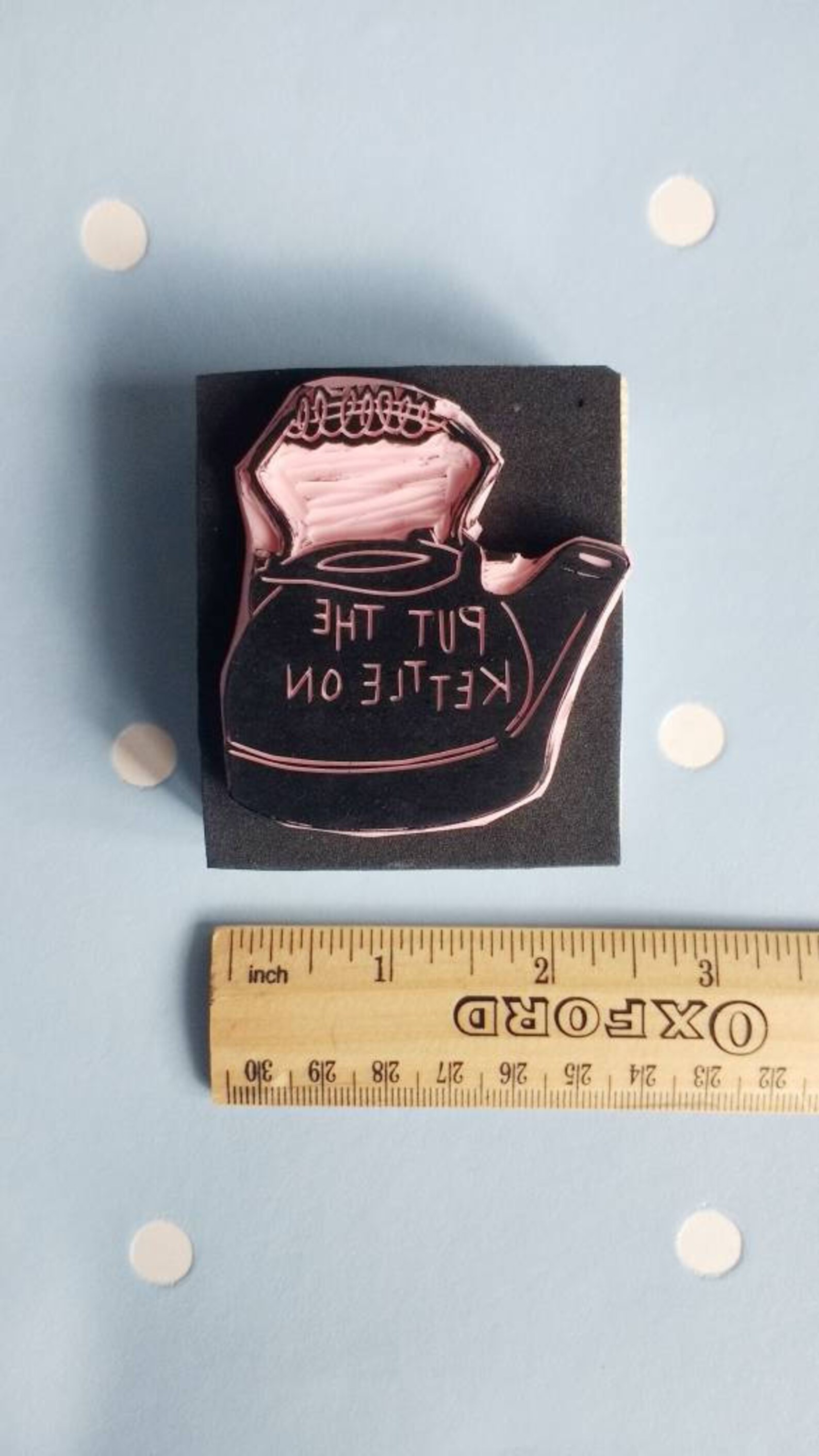 Kettle Stamp Put the Kettle on Stamp Tea Time Stamp DIY - Etsy