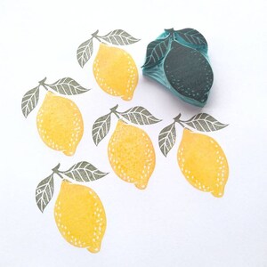 Lemon Rubber Stamp, Citrus Decor. - Etsy