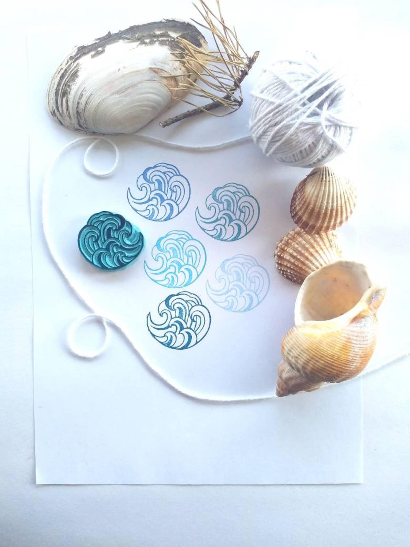 Wave Rubber Stamp for Sea Life and Beach Themed Decor - Etsy UK