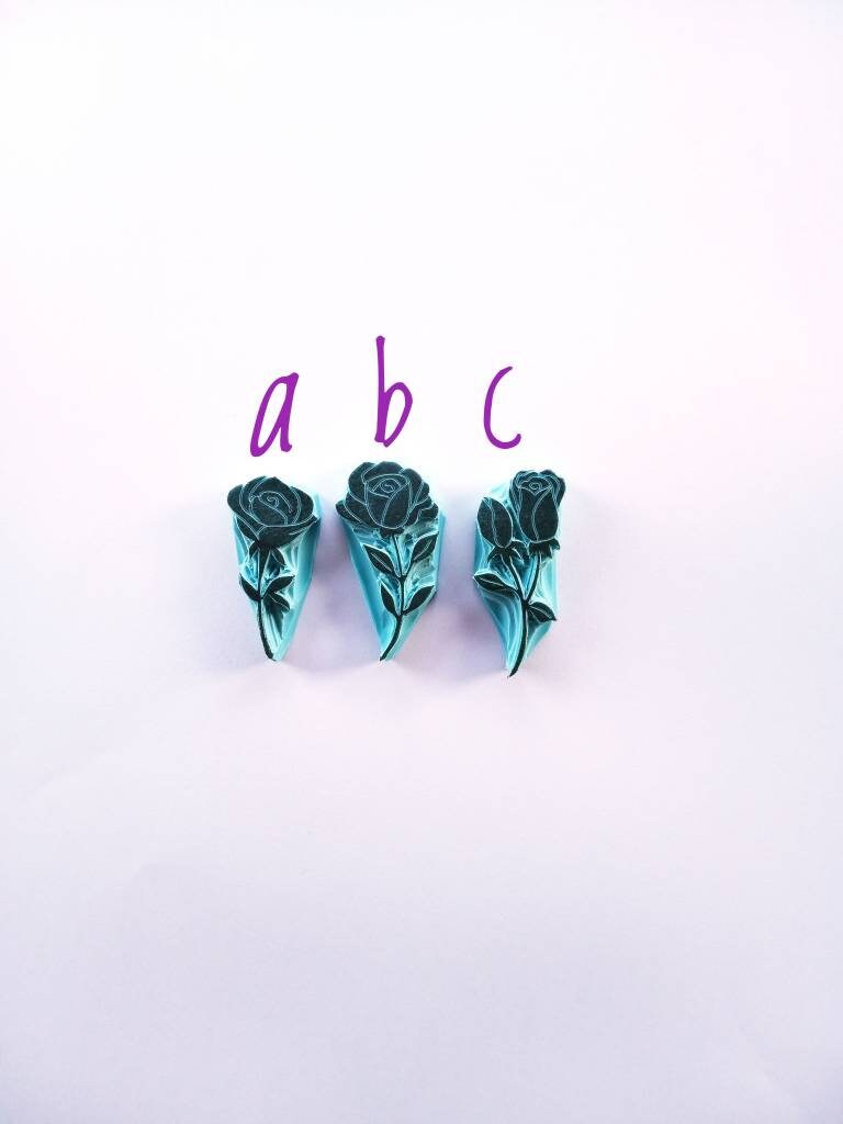 Rose Flower Rubber Stamps - Etsy