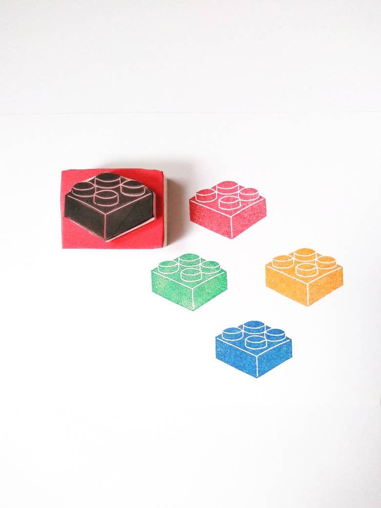 Building Block Stamp Block Stamp Mini Block Stamp | Etsy UK