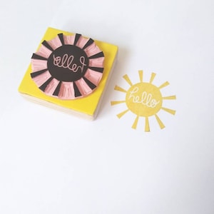 Sun Stamp, Hello Stamp, Sunshine Stamp, Weather Stamp, Summer Stamp ...