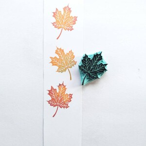 Maple Leaf Rubber Stamp. - Etsy
