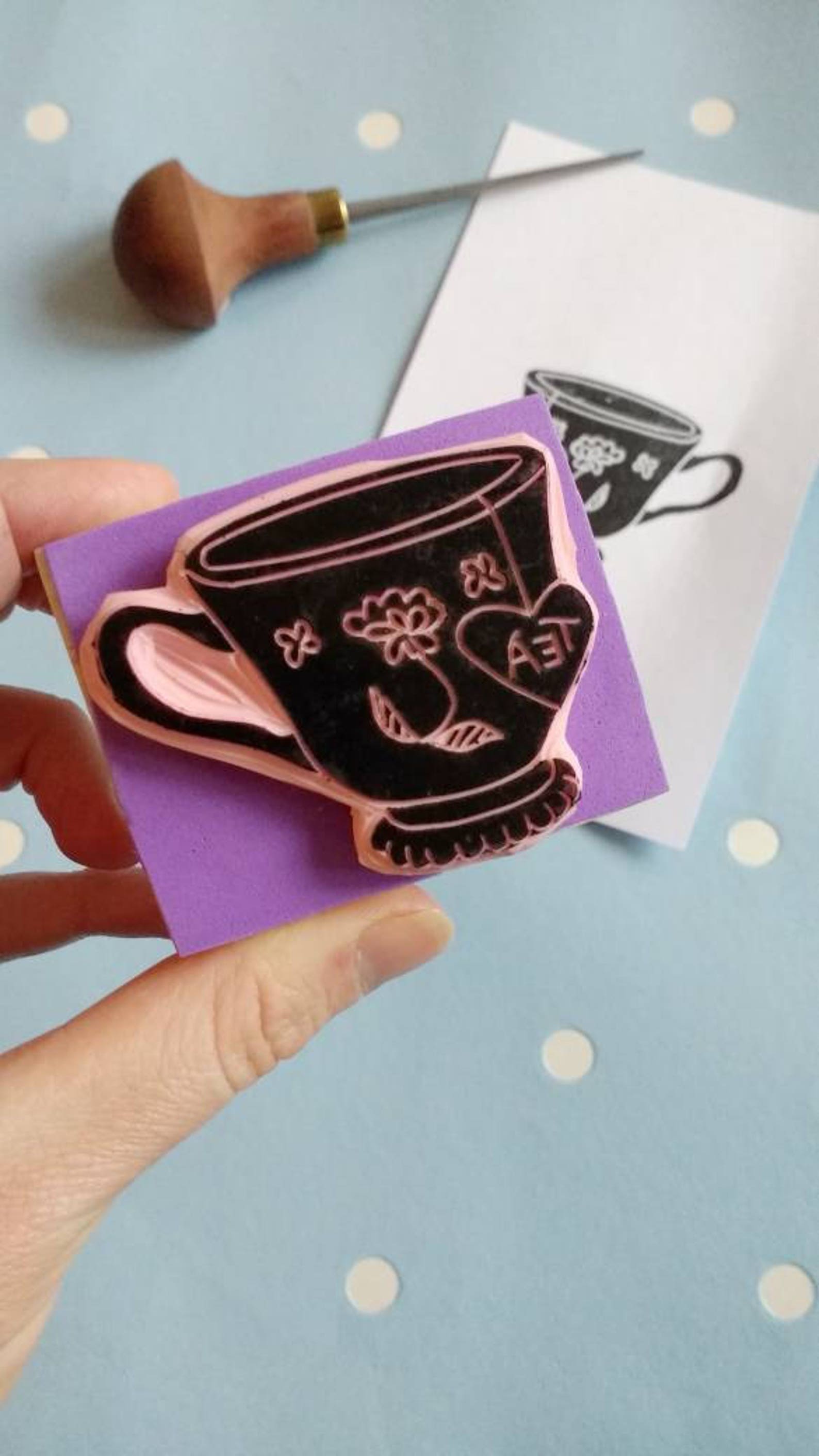 Love Tea Stamp Teacup Stamp Tea Lovers Gift Sweet Tea - Etsy UK