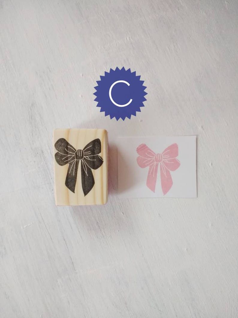 Bow Stamp Ribbon Stamp Bow Stamp Set Ribbon Bow Stamp | Etsy