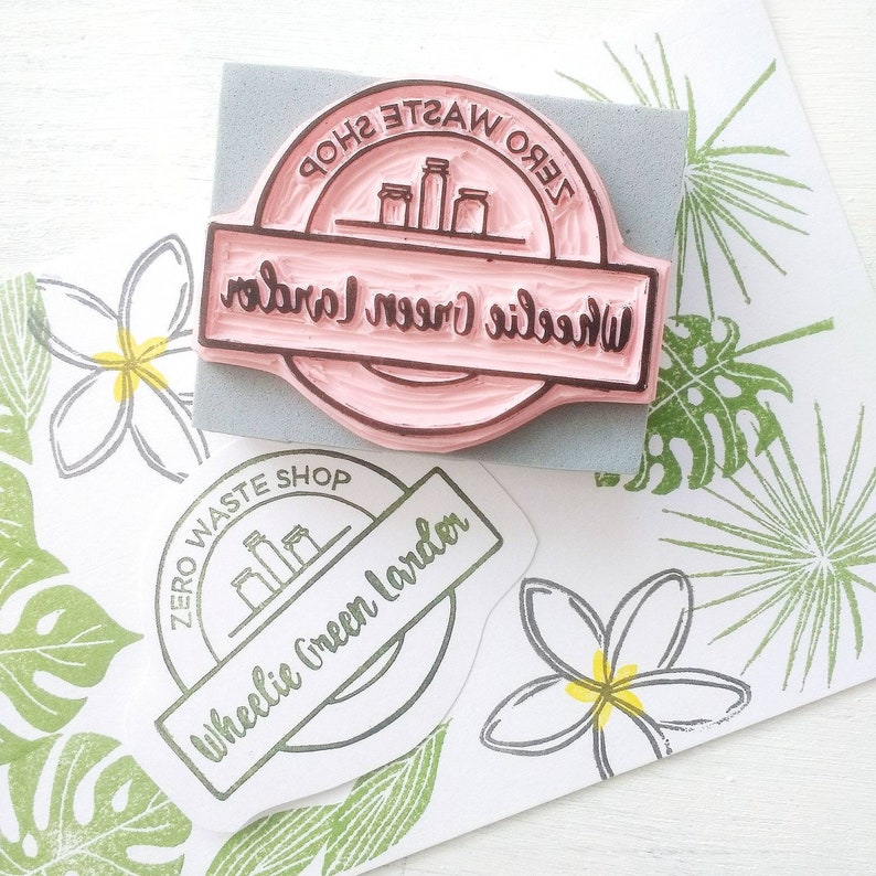 Custom Logo Rubber Stamp Business Logo Stamp Personalised - Etsy