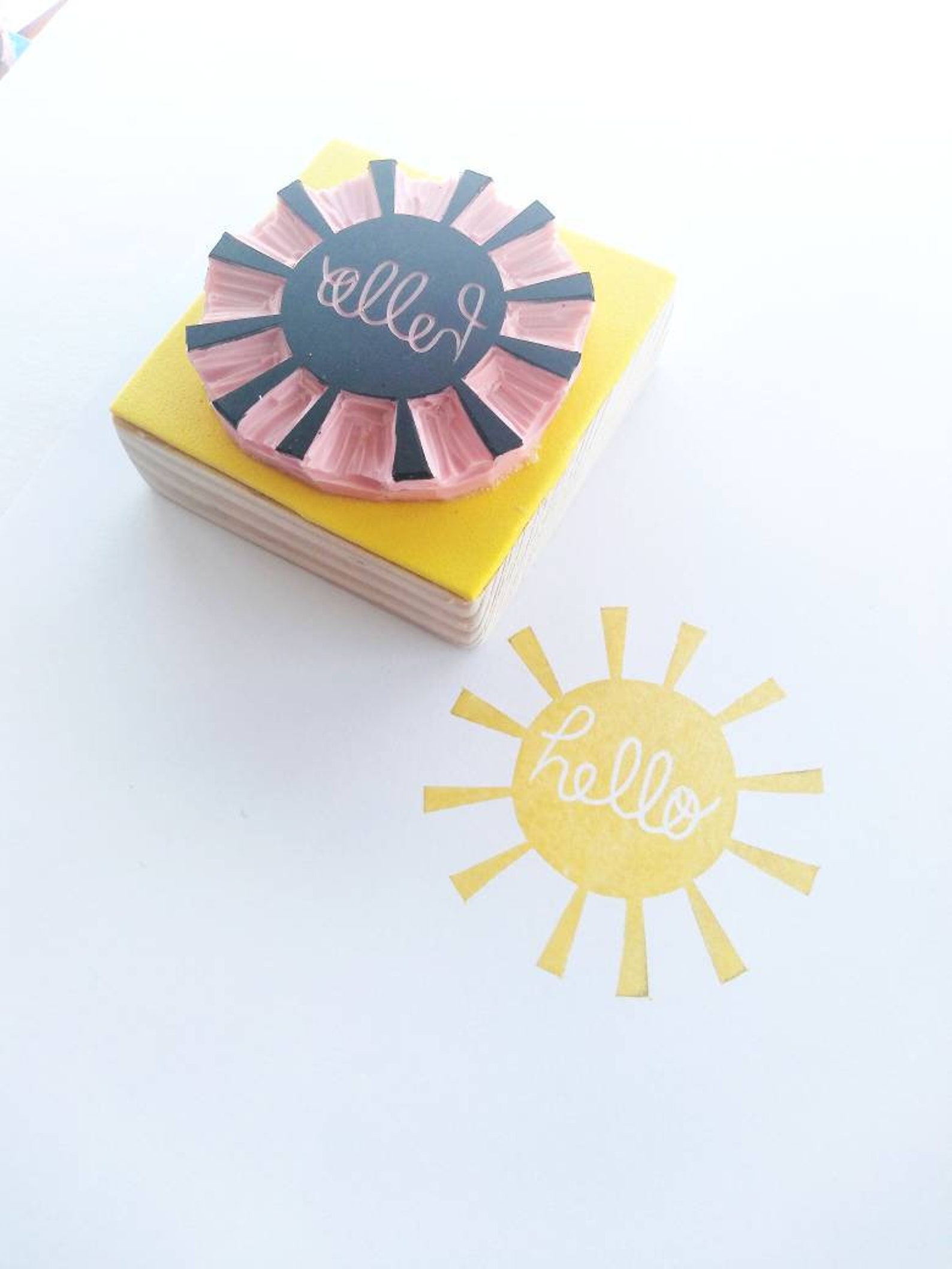 Sun Stamp Hello Stamp Sunshine Stamp Weather Stamp summer | Etsy