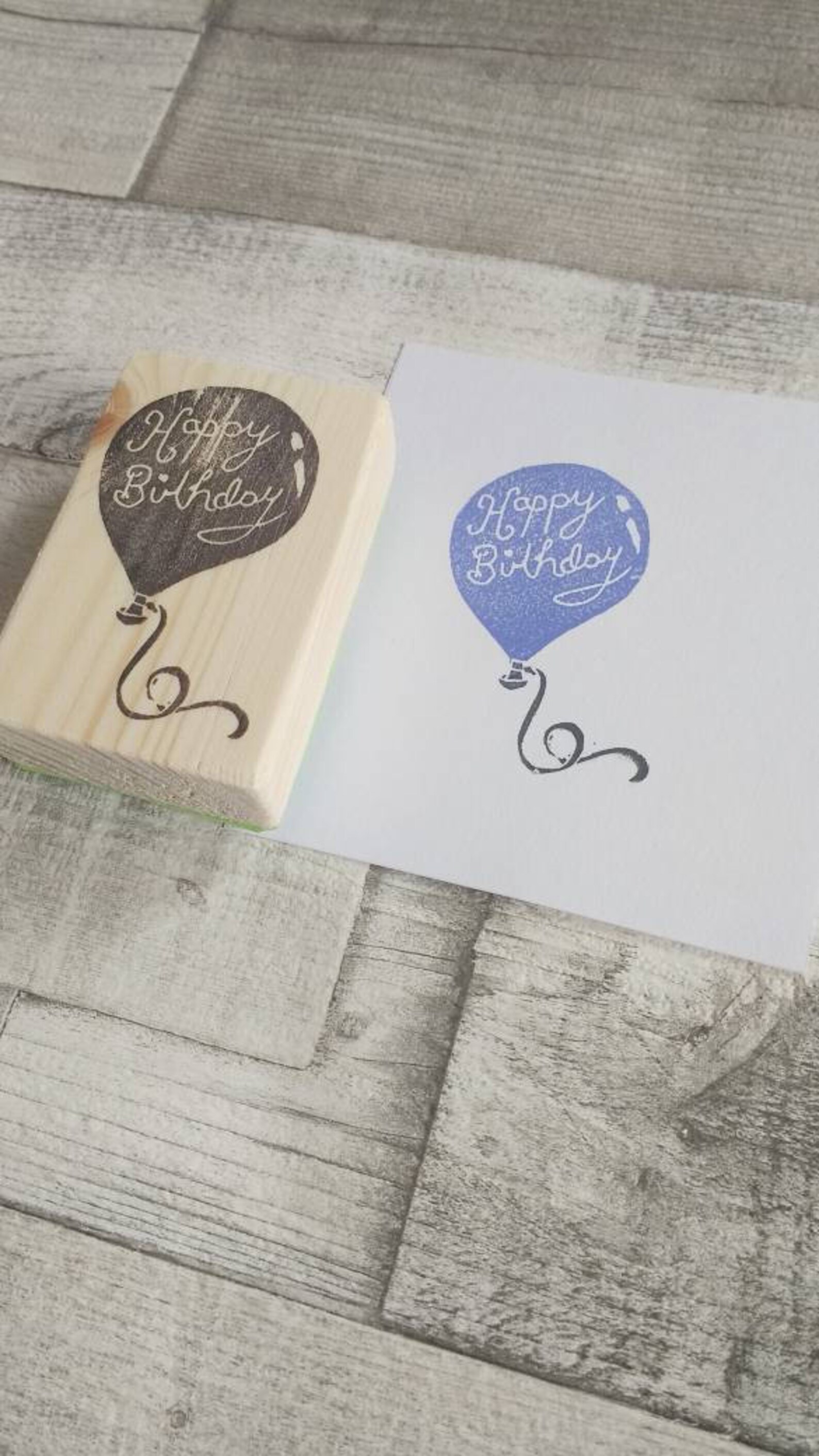 Birthday balloon stamp Birthday stamp Celebration stamp | Etsy
