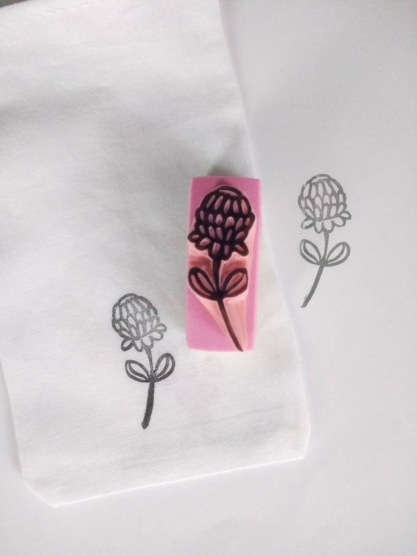 Thistle Flower Rubber Stamp Wild Flower Stamp Flower Decor - Etsy