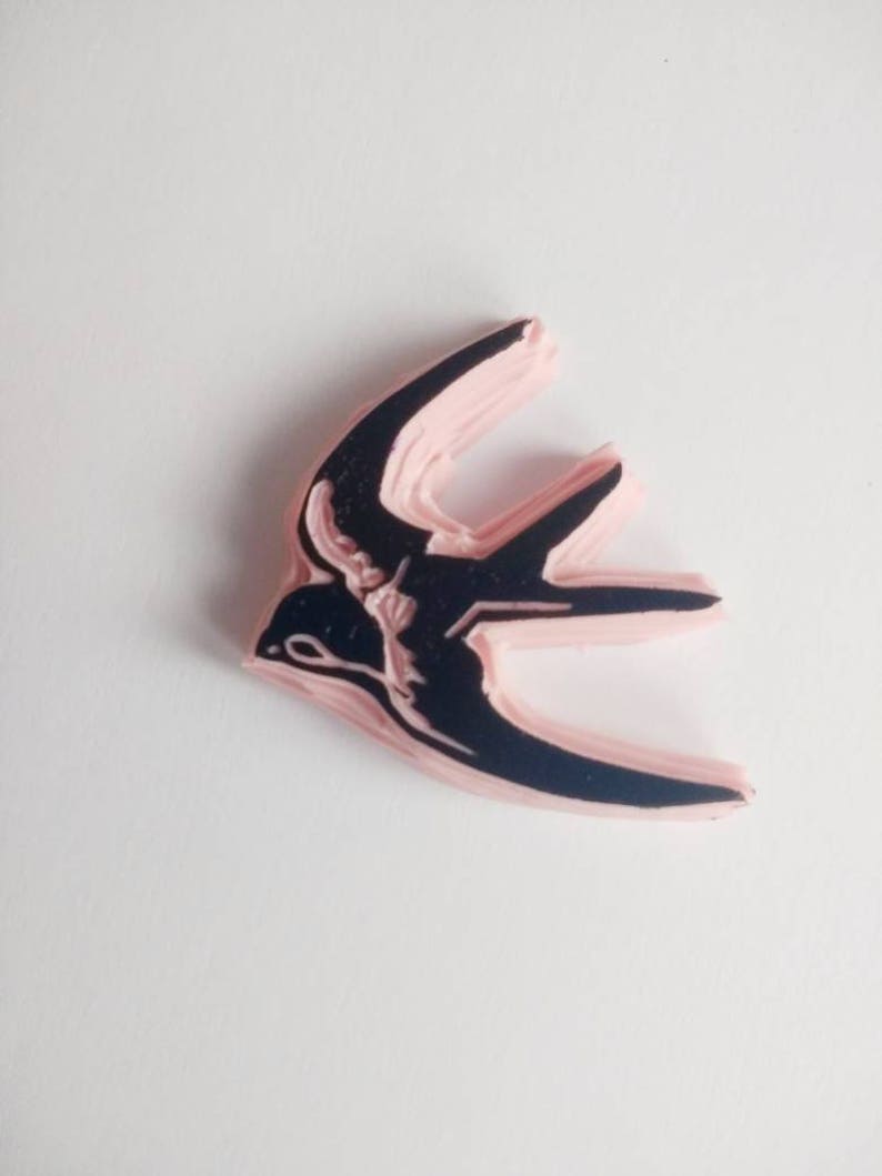 Swallow Rubber Stamp Flying Bird Stamp Mini Bird Stamp Bird - Etsy