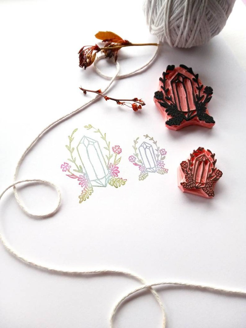 Crystal Rubber Stamp Mystical Decor Gem Stamp Crystal - Etsy UK