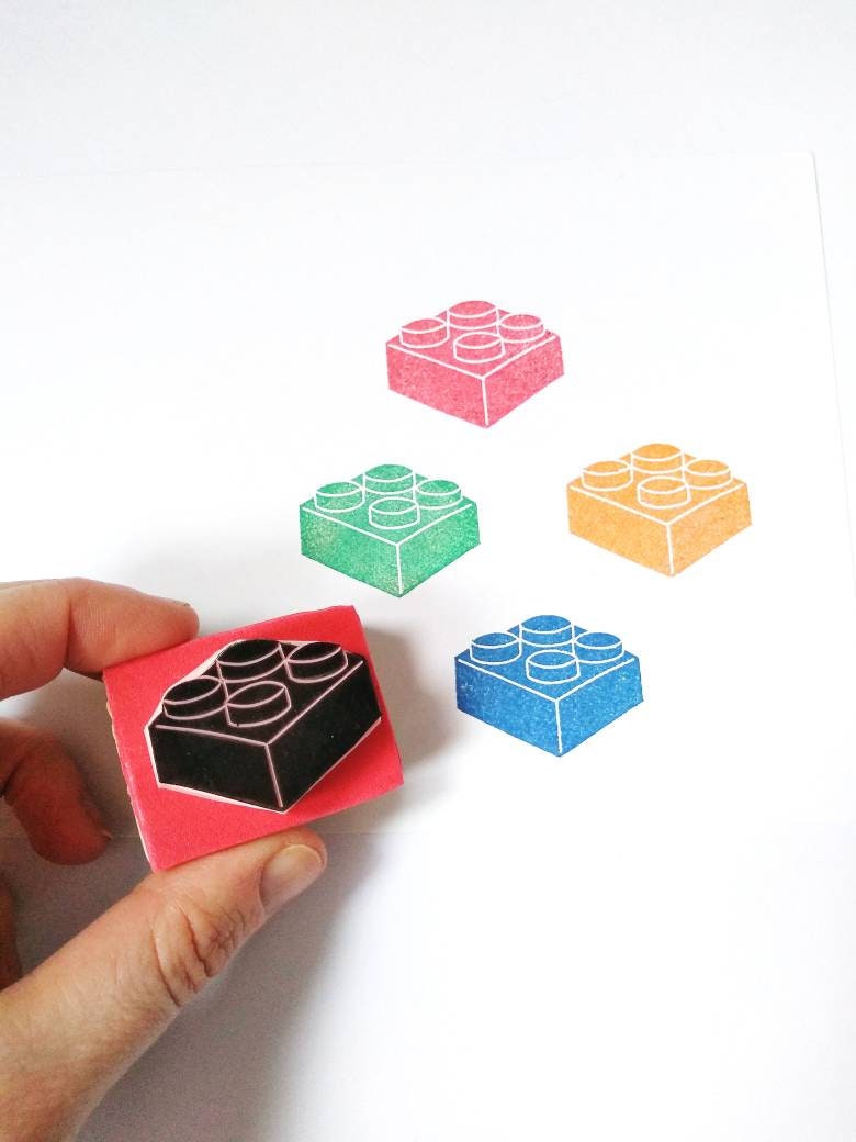 Building Block Stamp Block Stamp Mini Block Stamp - Etsy UK