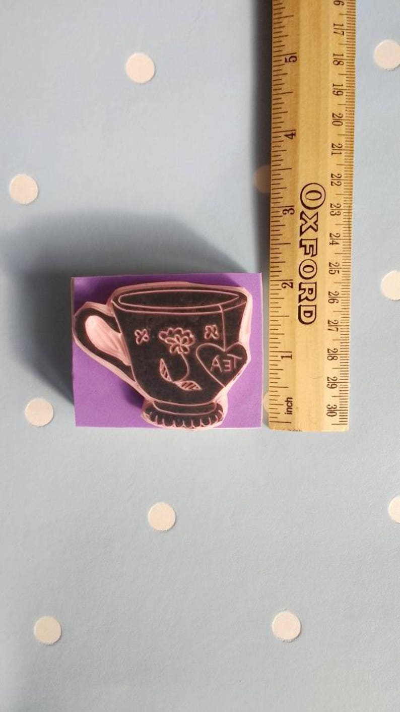 Love tea stamp teacup stamp tea lovers gift sweet tea | Etsy