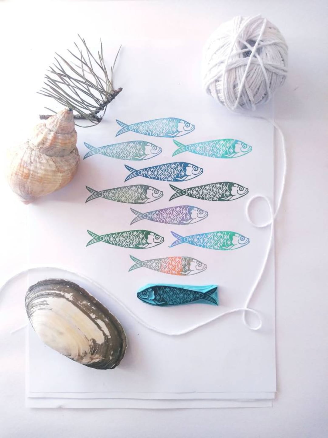 Fish Rubber Stamp. - Etsy