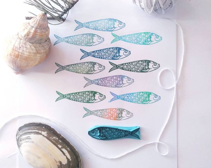 Fish Rubber Stamp. - Etsy