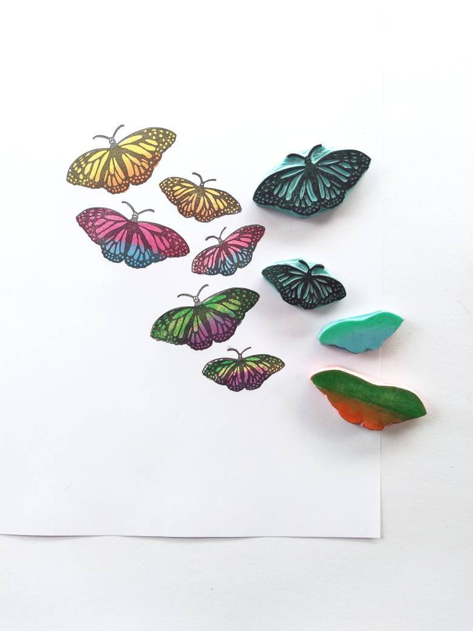 Butterfly Rubber Stamp Set. - Etsy