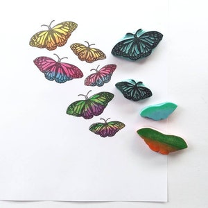 Butterfly Rubber Stamp Set. - Etsy UK