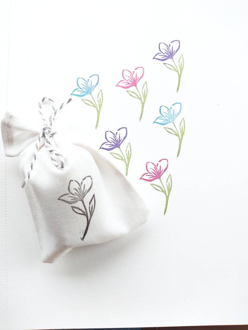 Flower Rubber Stamp Floral Decor. - Etsy