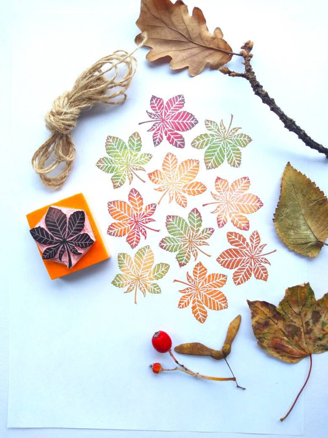 Autumn Leaf Stamp, Fall Wedding Decor, Fall Decor, Autumn Crafts - Etsy