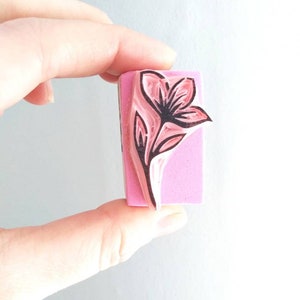Flower Rubber Stamp, Floral Decor. - Etsy