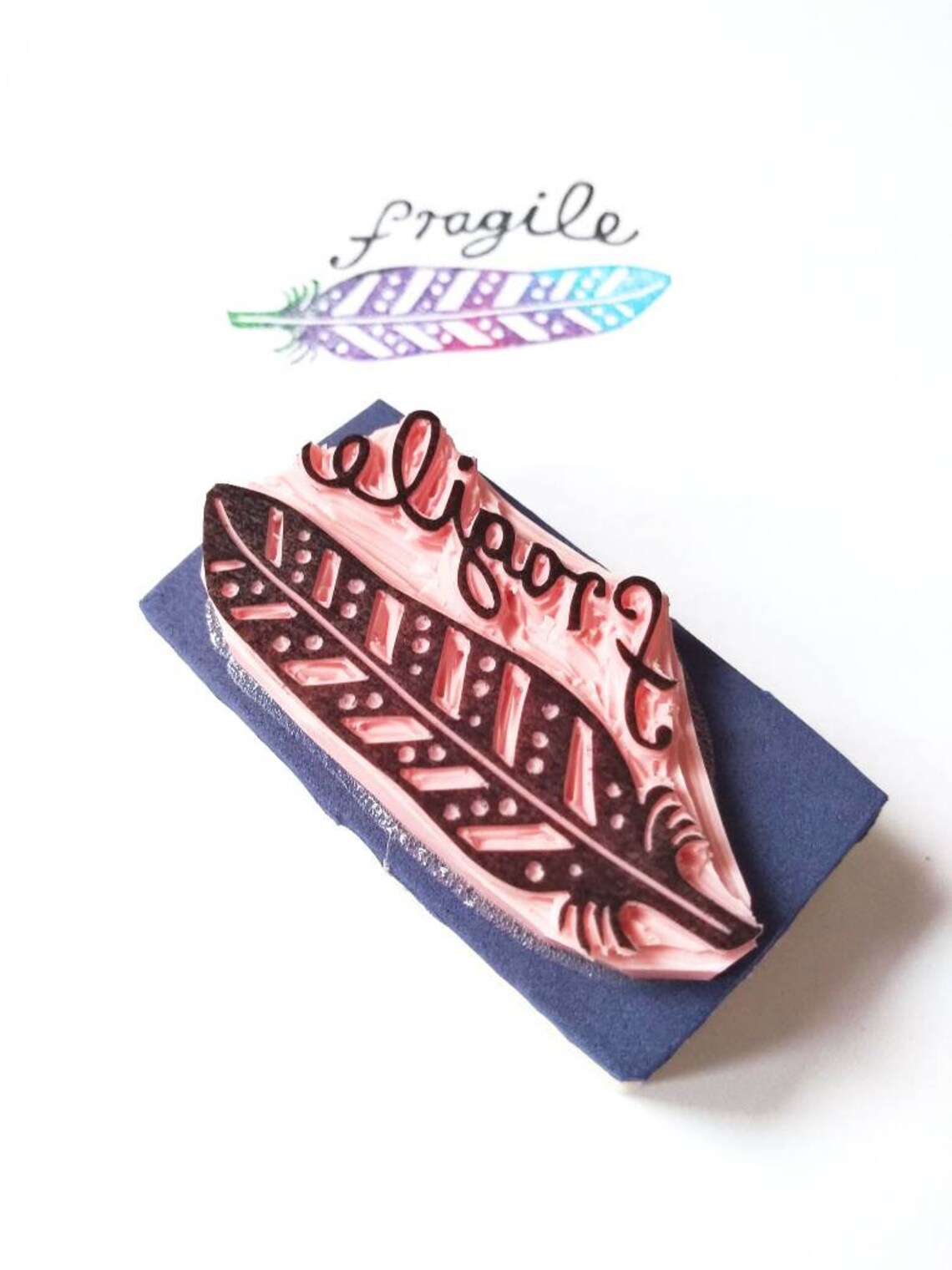 Handle With Care Stamp Fragile Stamp Packaging Stamp - Etsy
