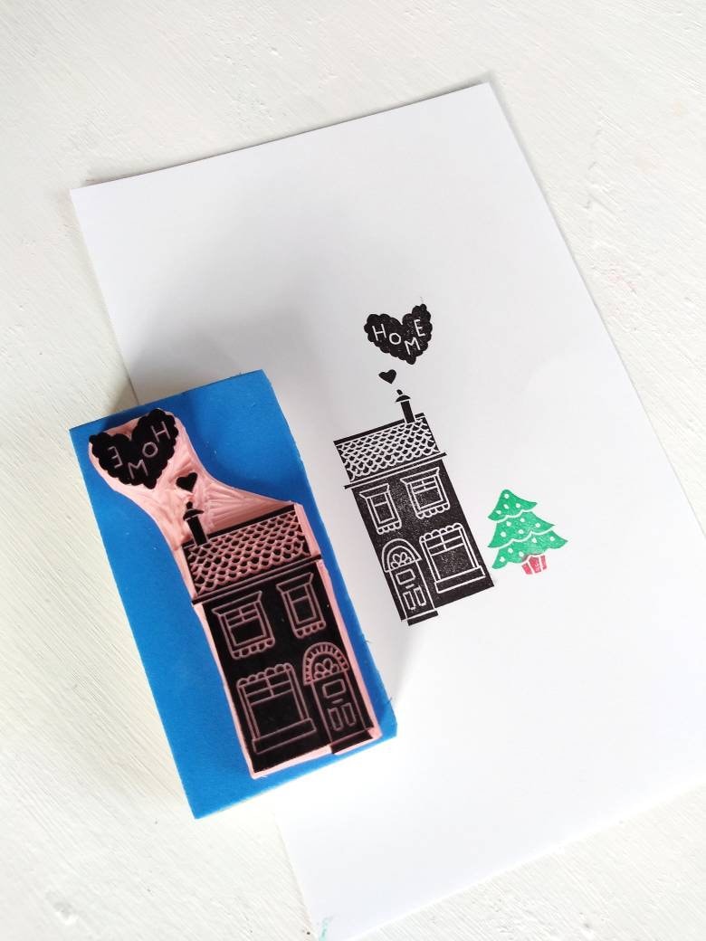 New Home Stamp House Stamp House Warming Stamp Moving - Etsy