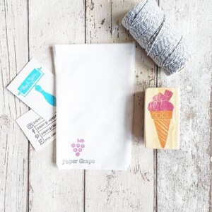 Ice Cream Stamp, Cool Ice Cream, Sweet Cones Stamp, Scrapbooking Stamp ...