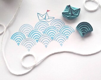 Ocean Wave Stamp | Etsy