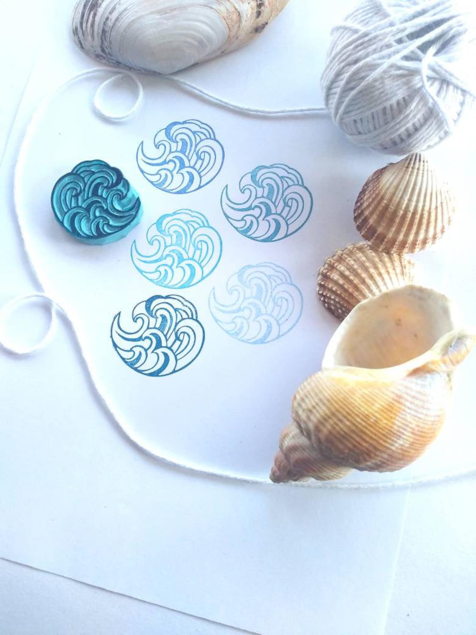 Wave Rubber Stamp for Sea Life and Beach Themed Decor - Etsy UK