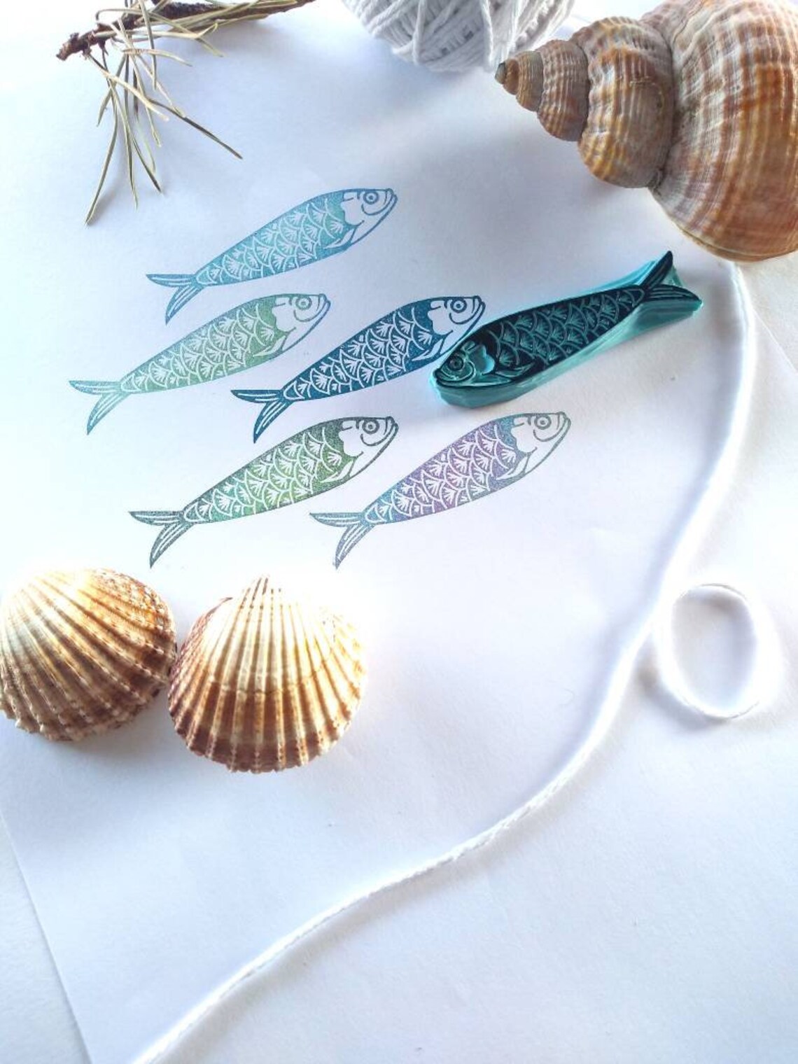 Fish Rubber Stamp. | Etsy