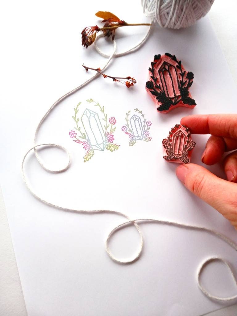 Crystal Rubber Stamp Mystical Decor Gem Stamp Crystal - Etsy UK