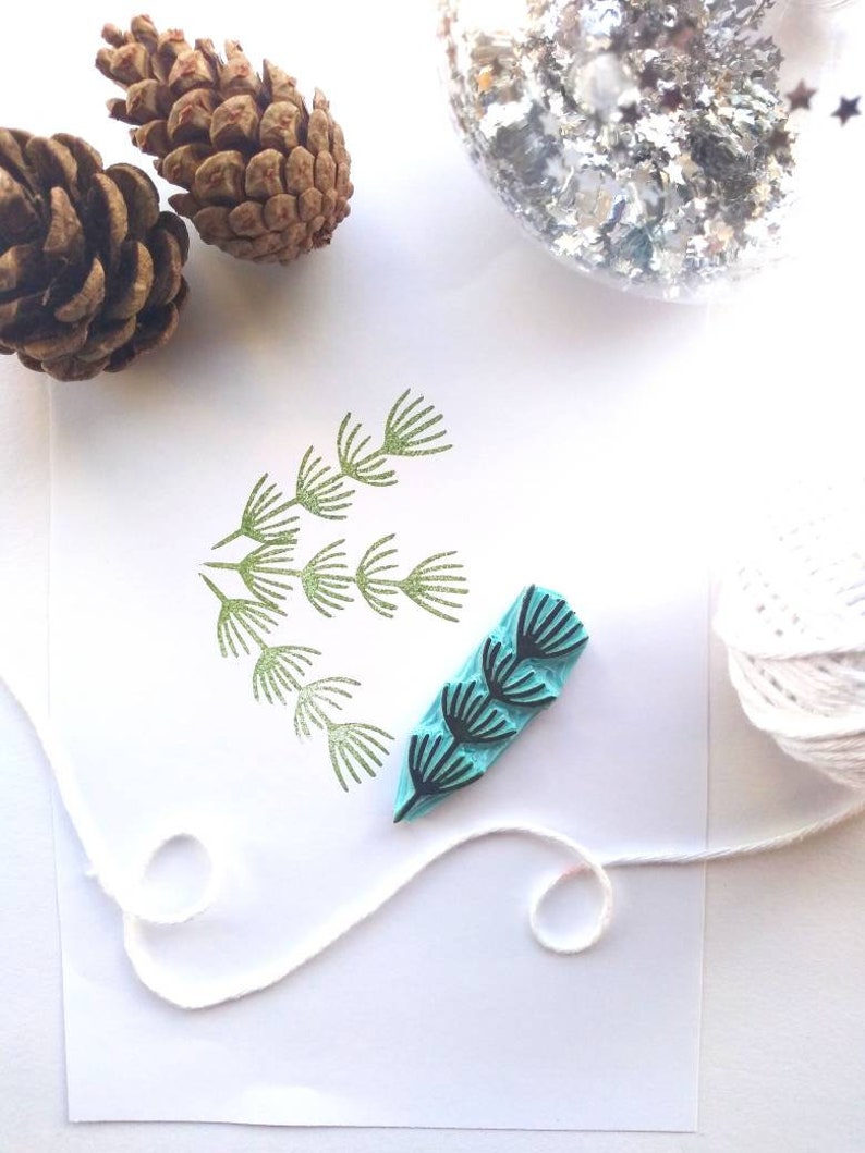 Fir Branch Rubber Stamp. - Etsy UK