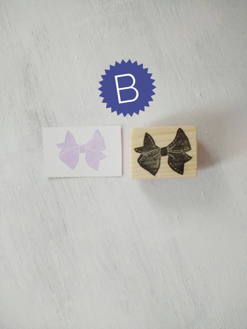 Bow Stamp Ribbon Stamp Bow Stamp Set Ribbon Bow Stamp | Etsy