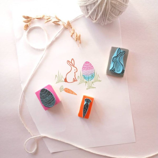 Bunny Rubber Stamp - Etsy