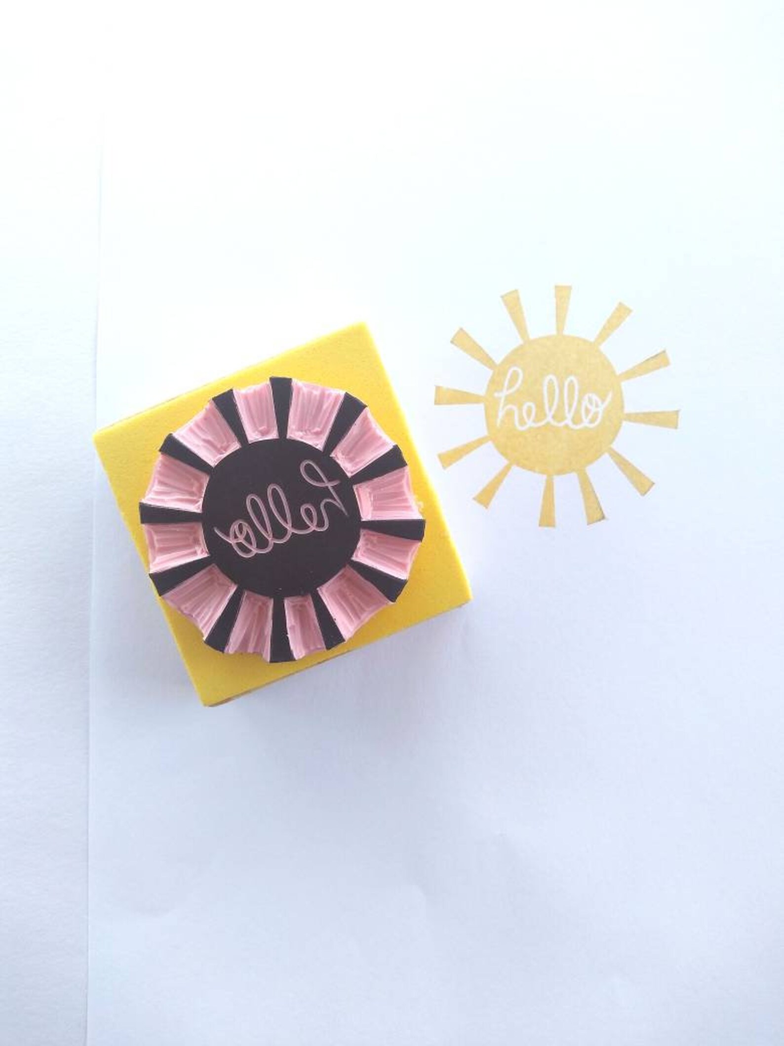 Sun Stamp Hello Stamp Sunshine Stamp Weather Stamp summer | Etsy