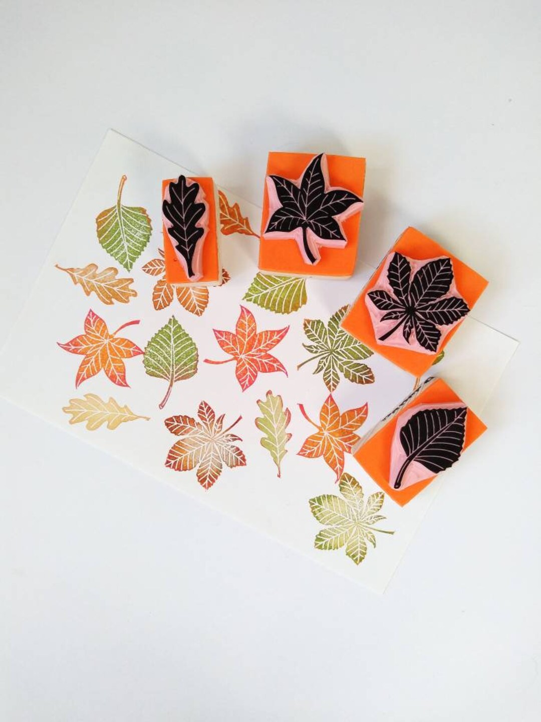 Autumn Leaf Stamp Set Fall Decor Autumn Wedding Decor Leaf - Etsy