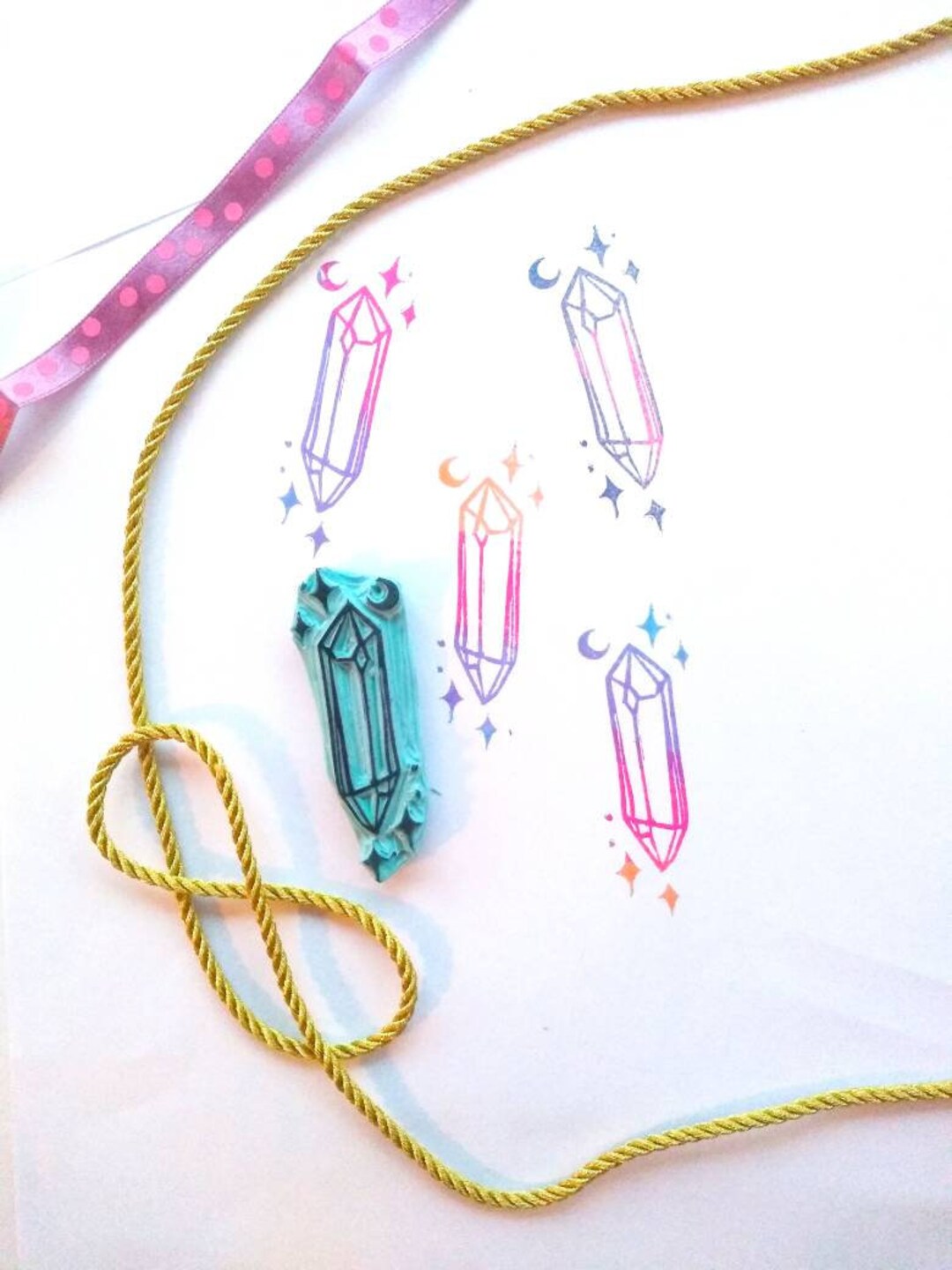 Crystal Rubber Stamp - Etsy