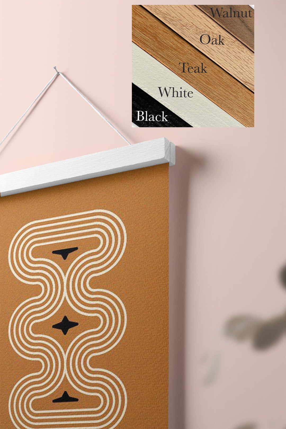 Poster Hanger - Wooden Magnetic Poster Hanger for Art & Pictures ...
