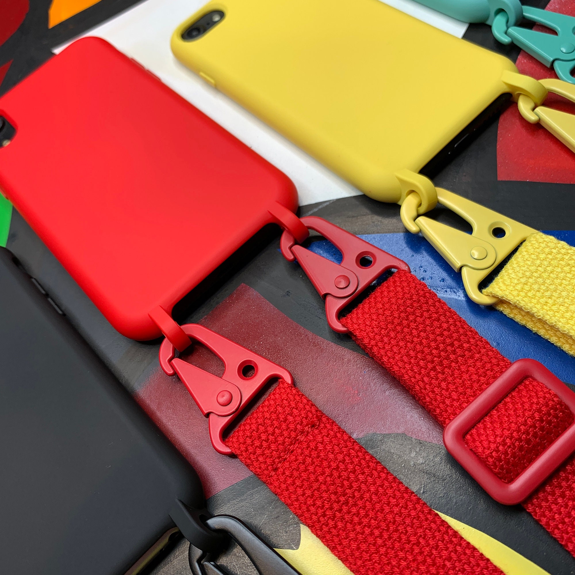 Cross Body Case for Iphone Cover With Canvas Strap Red - Etsy UK